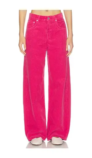 AGOLDE Low Curve Corduroy Jean In Pink