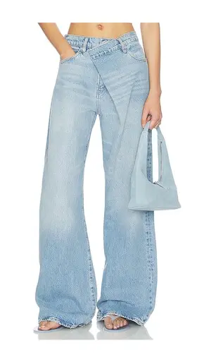 FRAME The Crossover Loose Jeans In Baby Blue - Dodger