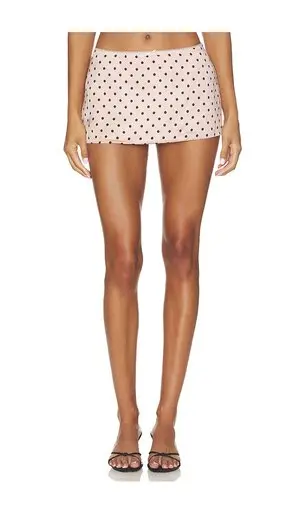 GUIZIO Lucia Skirt In Pink Micro Dot In Pink