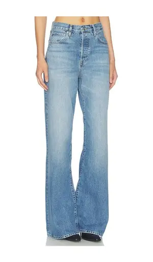FRAME The Off Duty Loose Jeans In Blue - Flutter