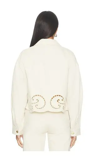 Ulla Johnson The Bobbi Jacket With Eyelet In White - Cowrie