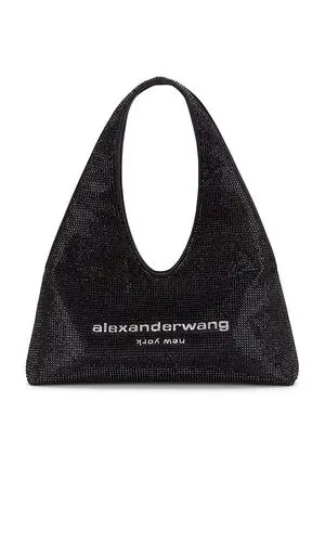 Alexander Wang Pike Mini Hobo Crossbody Strap Bag - Black