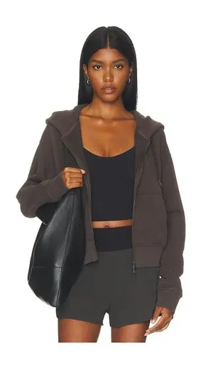 On X Fka Twigs Club Collective Full Zip Hoodie In Brown - Espresso