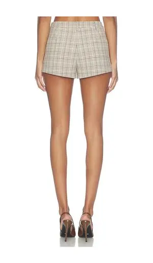 LOVERS AND FRIENDS Bradley Short In Brown - Brown Multi Plaid