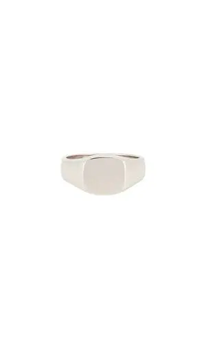 SERGE DENIMES Signet Ring In Metallic - Silver