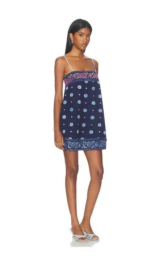 Free People Bali Take Me With You Mini Dress In Blue