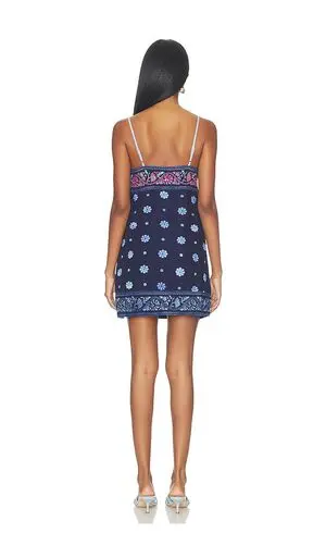 Free People Bali Take Me With You Mini Dress In Blue