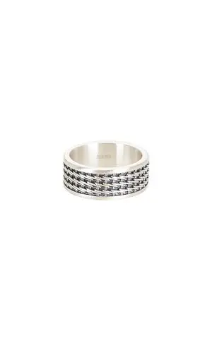 SERGE DENIMES Kusari Ring In Metallic - Silver