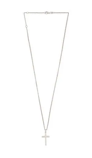 SERGE DENIMES Cross Necklace In Metallic - Silver