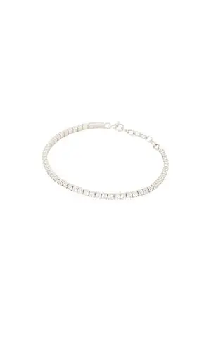 SERGE DENIMES Tennis Chain Bracelet In Metallic - Silver