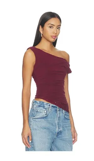 Free People Emma Twofer Top In Burgundy