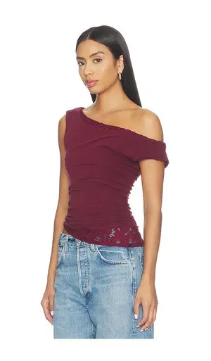 Free People Emma Twofer Top In Burgundy