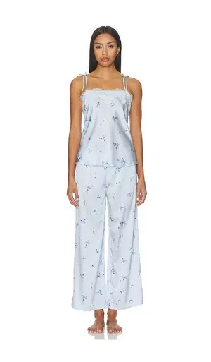Flora Nikrooz Celeste Printed Stretch Charm Cami And Pant Set With Lace
