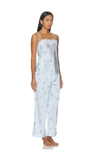 Flora Nikrooz Celeste Printed Stretch Charm Cami And Pant Set With Lace