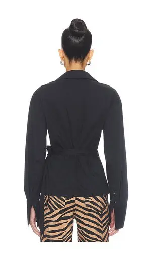 SIMONMILLER Anya Poplin Wrap Top