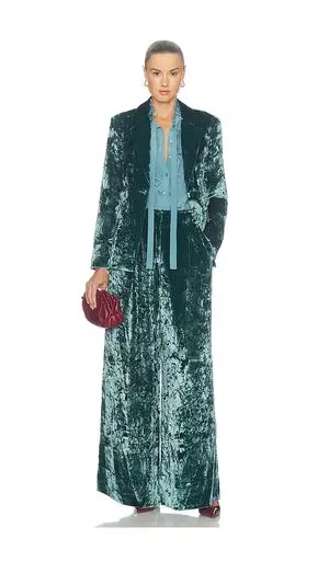 Ulla Johnson Catroux Longsleeve Silk Blouse In Blue