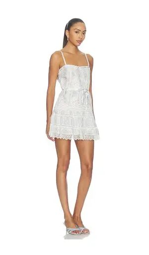 LoveShackFancy Saphirae Dress In White