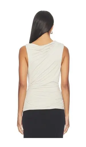 ENTIRE STUDIOS Drape Tank In Grey - Stone