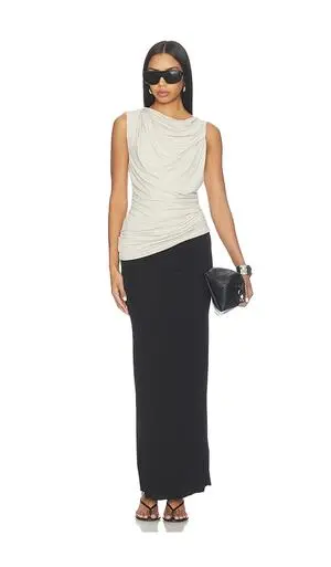 ENTIRE STUDIOS Drape Tank In Grey - Stone