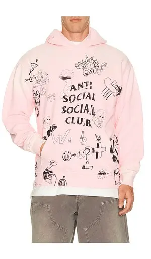 ANTI SOCIAL SOCIAL CLUB Illustrated Hoodie - Pink