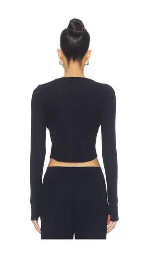 Michael Lauren Fremont Deep V Snap Henley