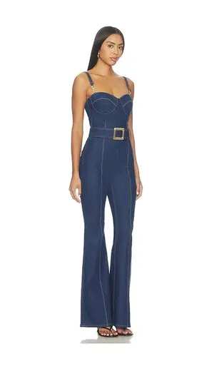 NADINE MERABI Harley Denim Jumpsuit