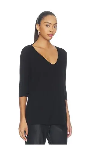 Michael Lauren Dylan 3/4 Sleeve Draped V-neck