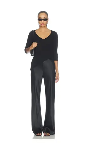 Michael Lauren Dylan 3/4 Sleeve Draped V-neck