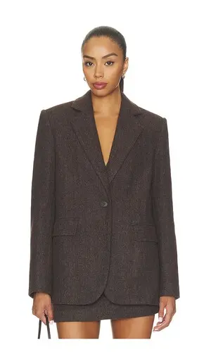 ELODIE THE LABEL Perrin Wool Blend Blazer