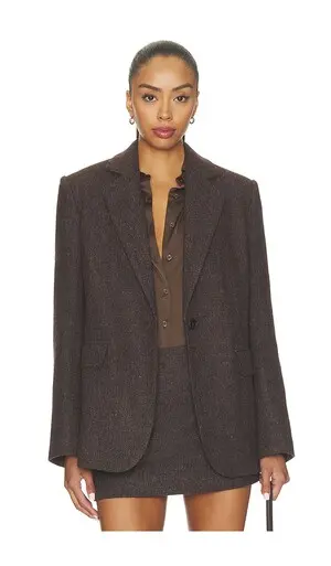 ELODIE THE LABEL Perrin Wool Blend Blazer