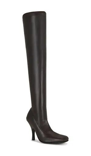 GIA BORGHINI Lea Over The Knee Boot In Brown