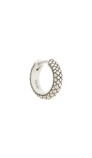 SERGE DENIMES Reptile Earring In Metallic - Silver