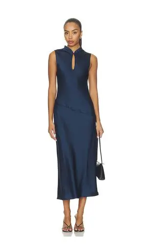ELODIE THE LABEL North Satin Dress - Navy