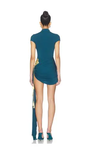 KIM SHUI Andy Bodysuit Dress In Blue