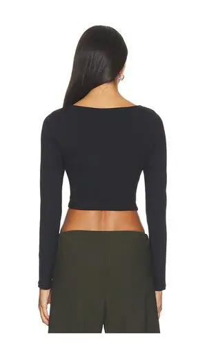 Susana Monaco Twisted Front Longsleeve Top