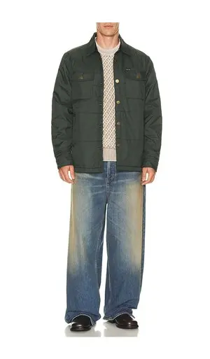 DARK SEAS Machinist Nylon Shirt Jacket In Green