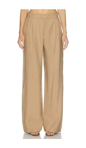 NONCHALANT LABEL Alexis Trouser In Brown - Camel