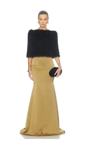 NONCHALANT LABEL Pascale Faux Fur Shawl