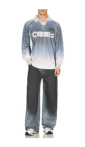 Obey Spectrum 89 Long Sleeve Jersey In Blue