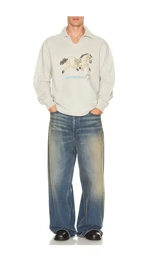 EDMMOND STUDIOS Family Business Sweatshirt In Light Grey