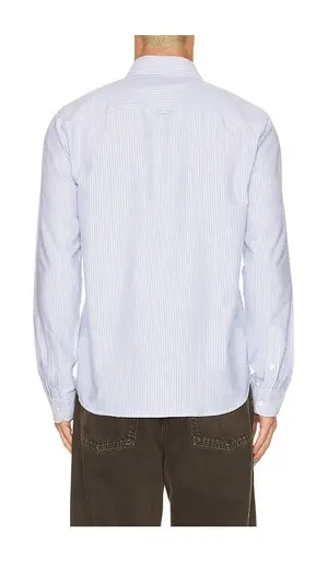 EDMMOND STUDIOS Duck Striped Shirt In Blue