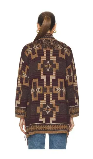 L'Agence Jair Jacquard Cardigan In Brown
