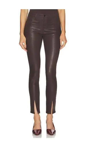 L'Agence Jyothi Split Ankle Pant In Brown - Dark Java Coated