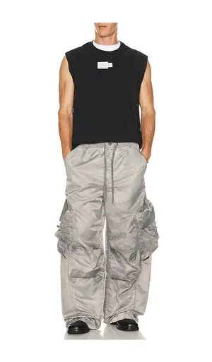FENG CHEN WANG Sand Washed Nylon Cargo Pants