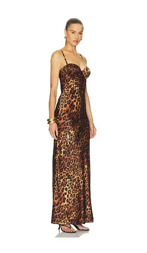 L'Agence Sayla Bias Cut Maxi In Brown