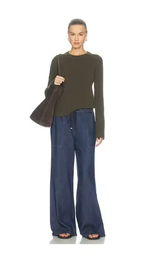 LA LIGNE Solid Lean Lines Sweater