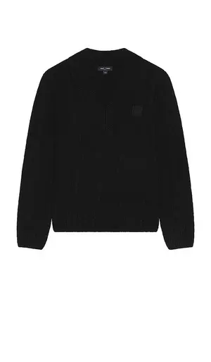 Fred Perry Canvas Cable V-neck Jumper