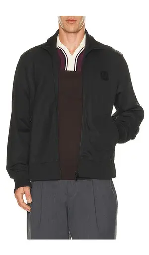 Fred Perry Canvas Track Jacket - Black