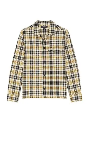 Fred Perry Textured Check Overshirt In Cream