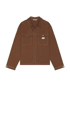 MALBON Station Shirt In Brown